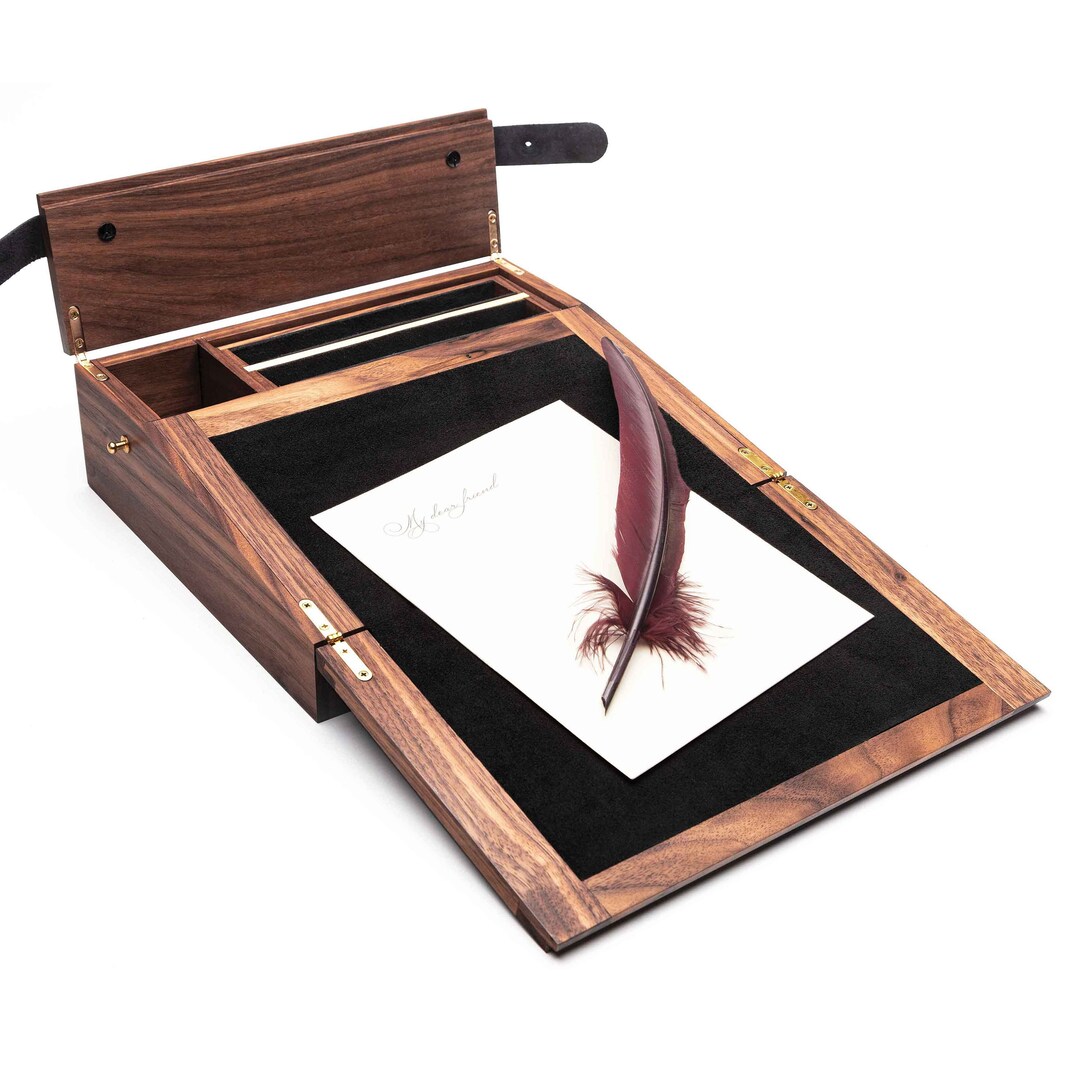 A Small Walnut Writing Slope Perfect Gift for a Calligraphy Lover ...