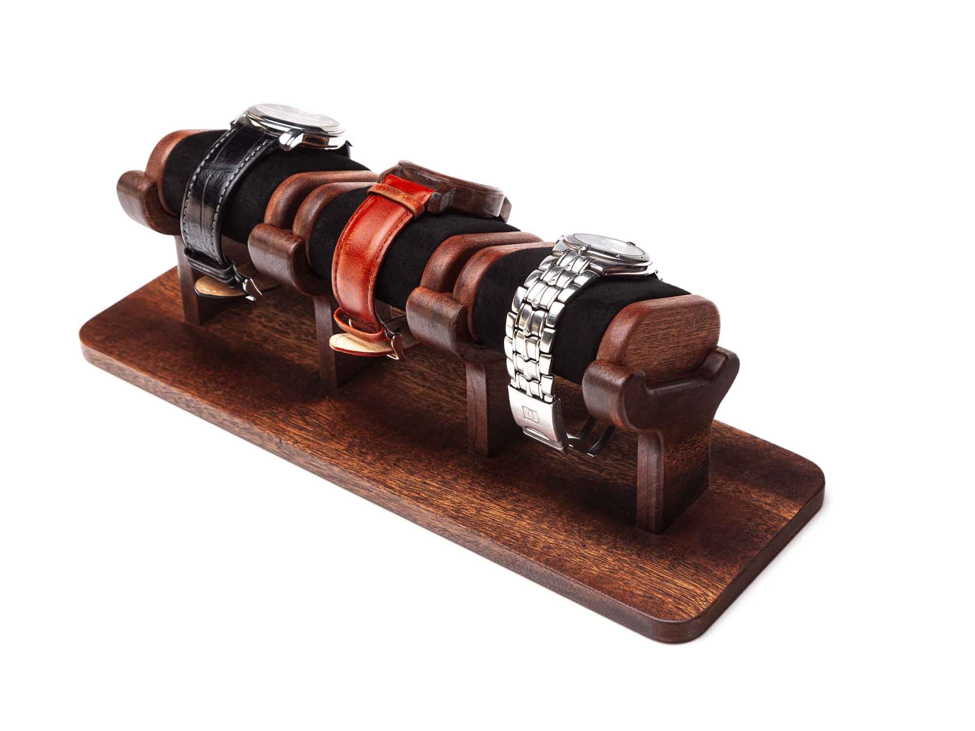 Mahogany Wood Watch Stand for Three Watches Watch Display - Etsy