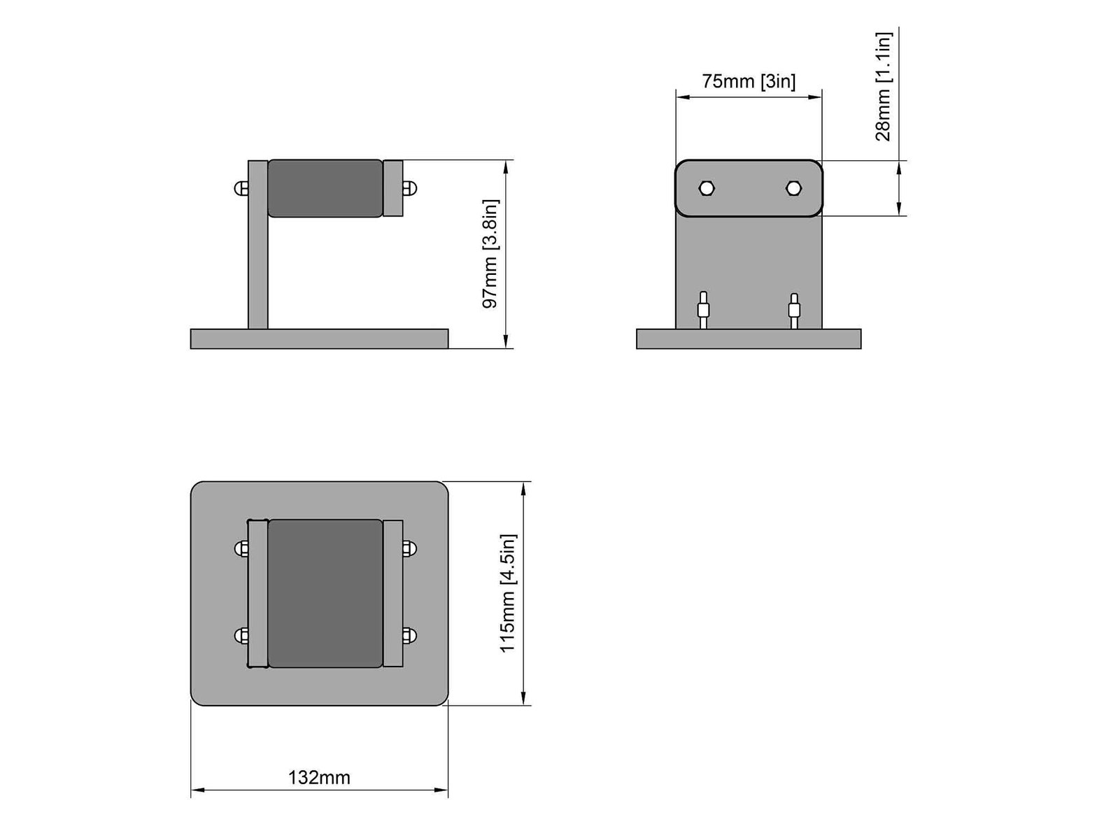 Modern Black Watch Stand + Personalized Box, Industrial Look Watch ...