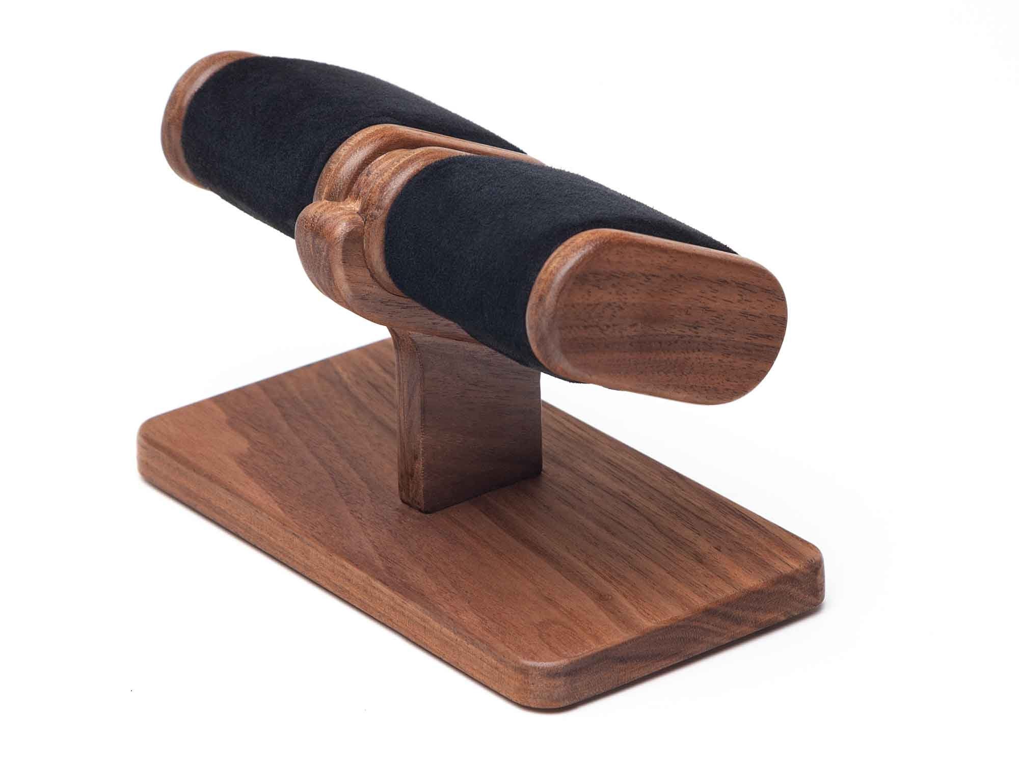 Walnut wood Watch Stand with box wooden watch display for | Etsy