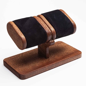 Mahogany Wood Watch Stand With Box, Wooden Watch Display for Men, Watch ...