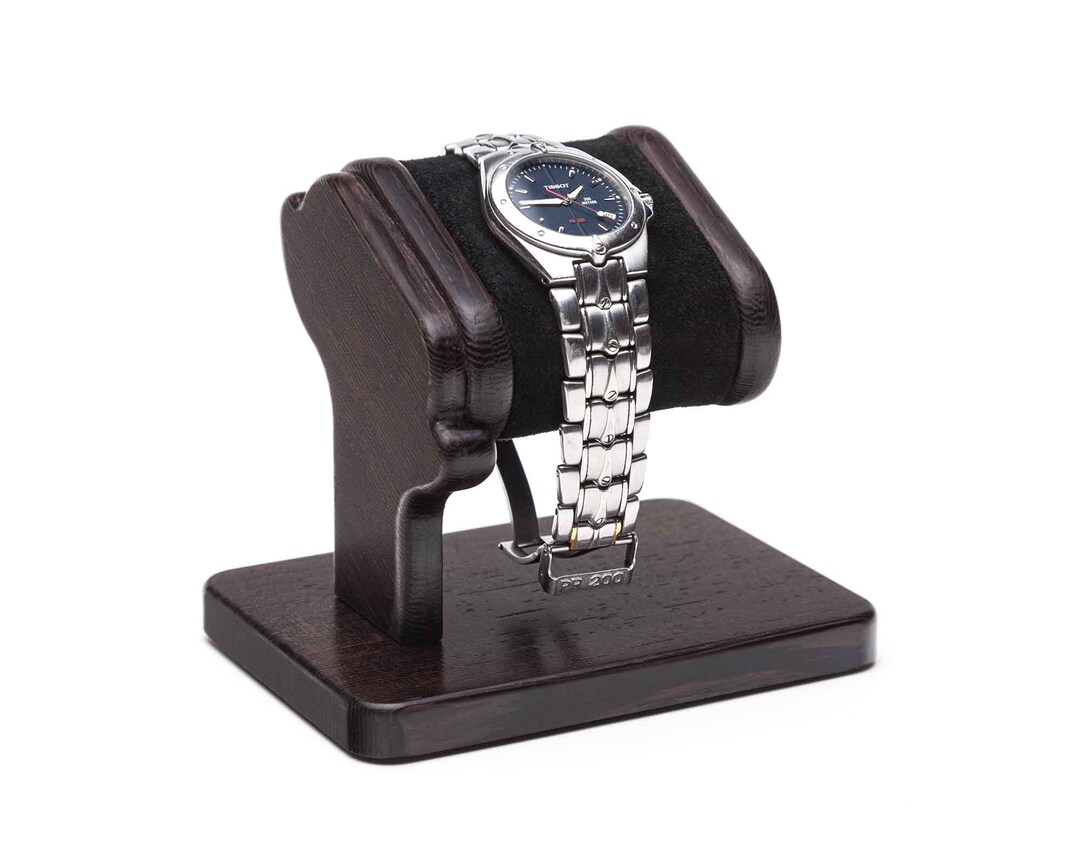 Wenge Wood Watch Stand With Personalized Box, Wenge Watch Display for ...