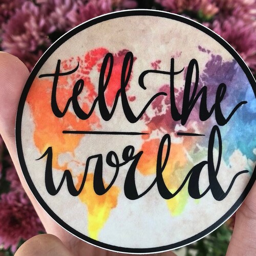 World Sticker // Vinyl Sticker - Etsy
