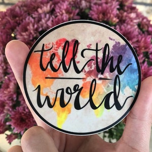 World Sticker // Vinyl Sticker - Etsy