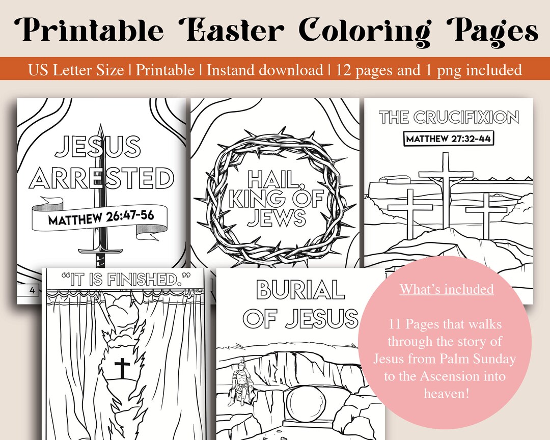 Jesus Coloring Pages / Resurrection Coloring Pages / Printable ...