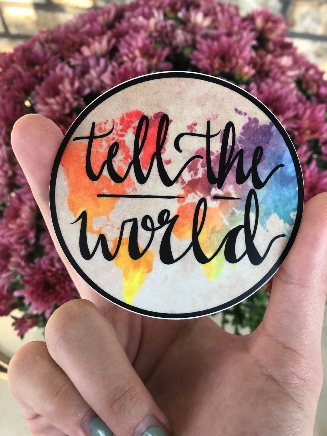World Sticker // Vinyl Sticker - Etsy
