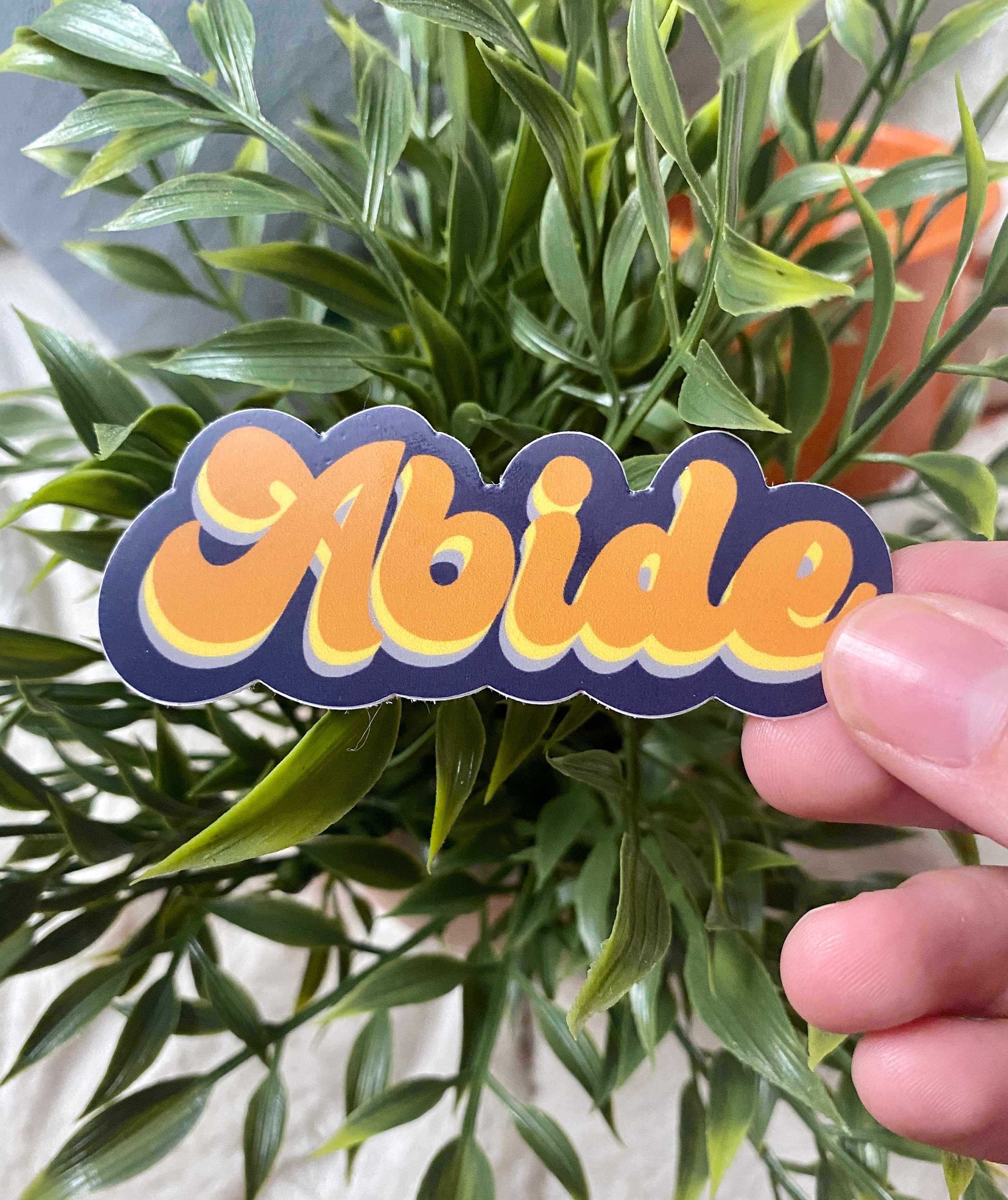 Abide Sticker// Vinyl Sticker// Waterproof Sticker | Etsy