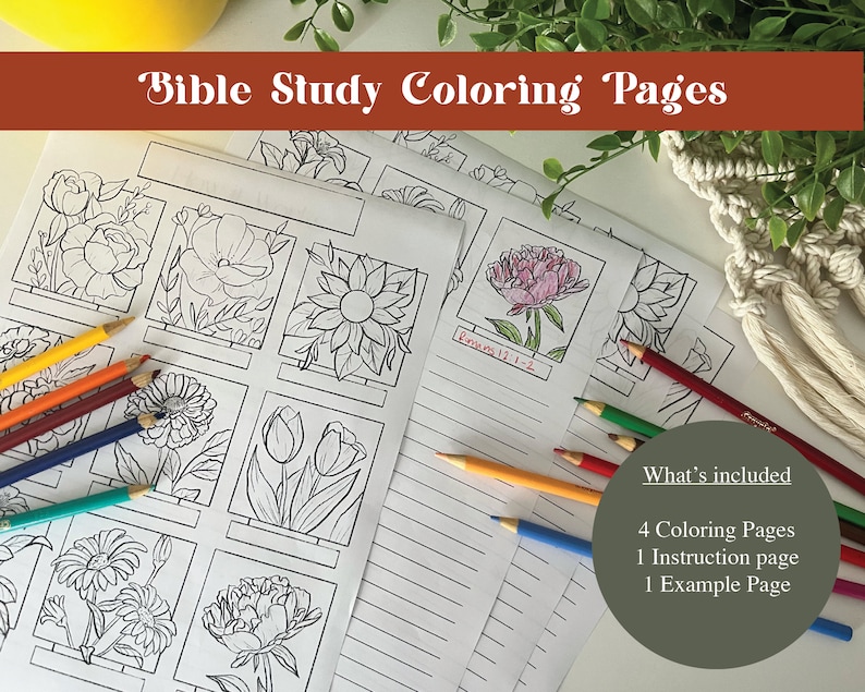 Bible Study Coloring Sheet // Adult Coloring Sheet // - Etsy