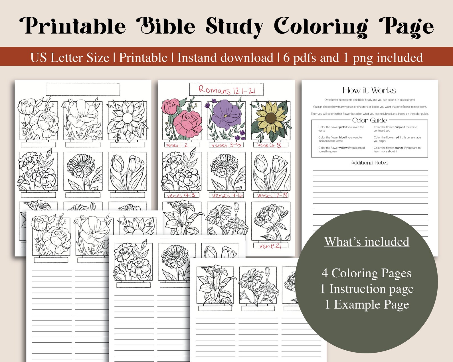 Printable Bible Study Coloring Sheet // Christian Coloring - Etsy