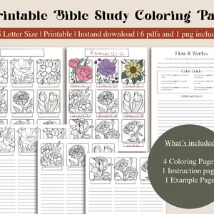 Printable Bible Study Coloring Sheet // Christian Coloring Sheet ...
