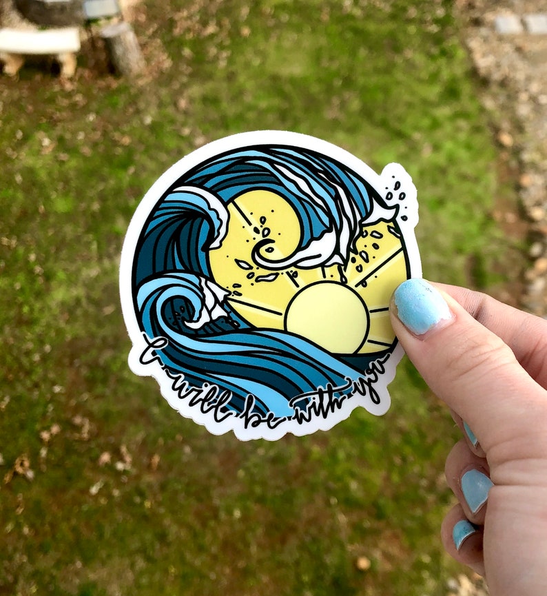 Ocean Waves Sticker// Vinyl Sticker// Waterproof Sticker | Etsy