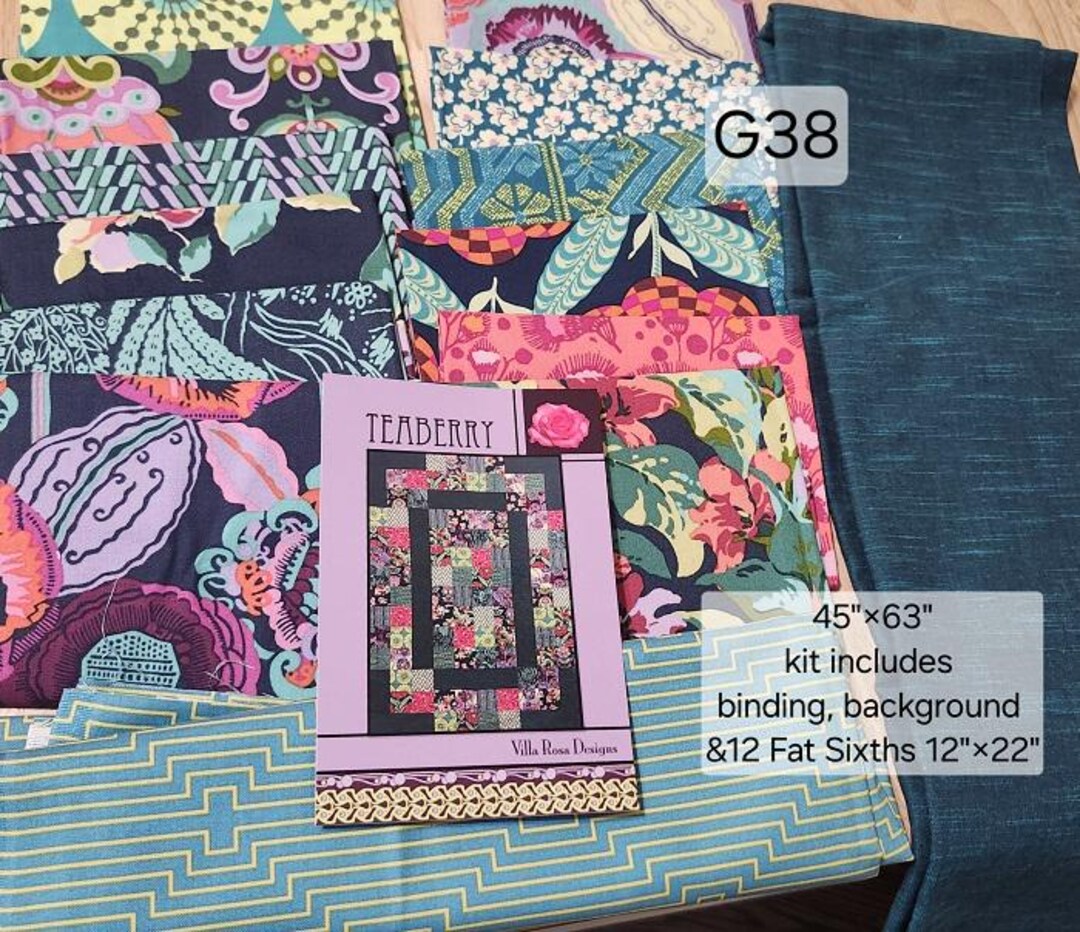 G38 Teaberry Quilt Kit With Fabric and Pattern by Villa Rosa Design - Etsy