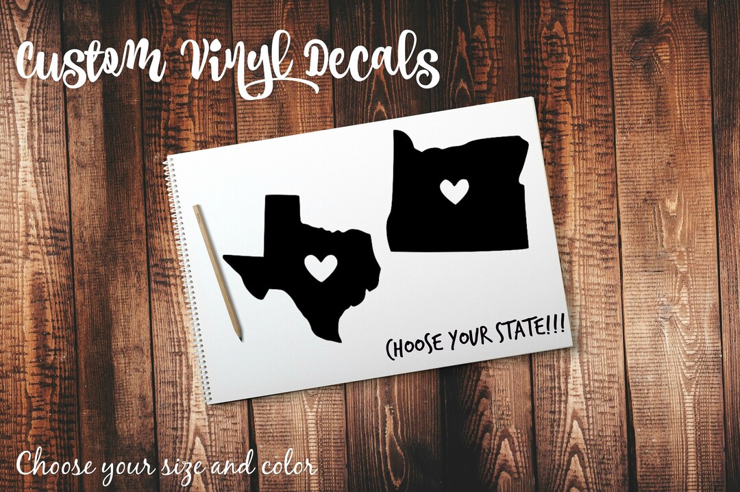 Choose Your State heart Custom Vinyl Decal Sticker Travel Minnesota ...