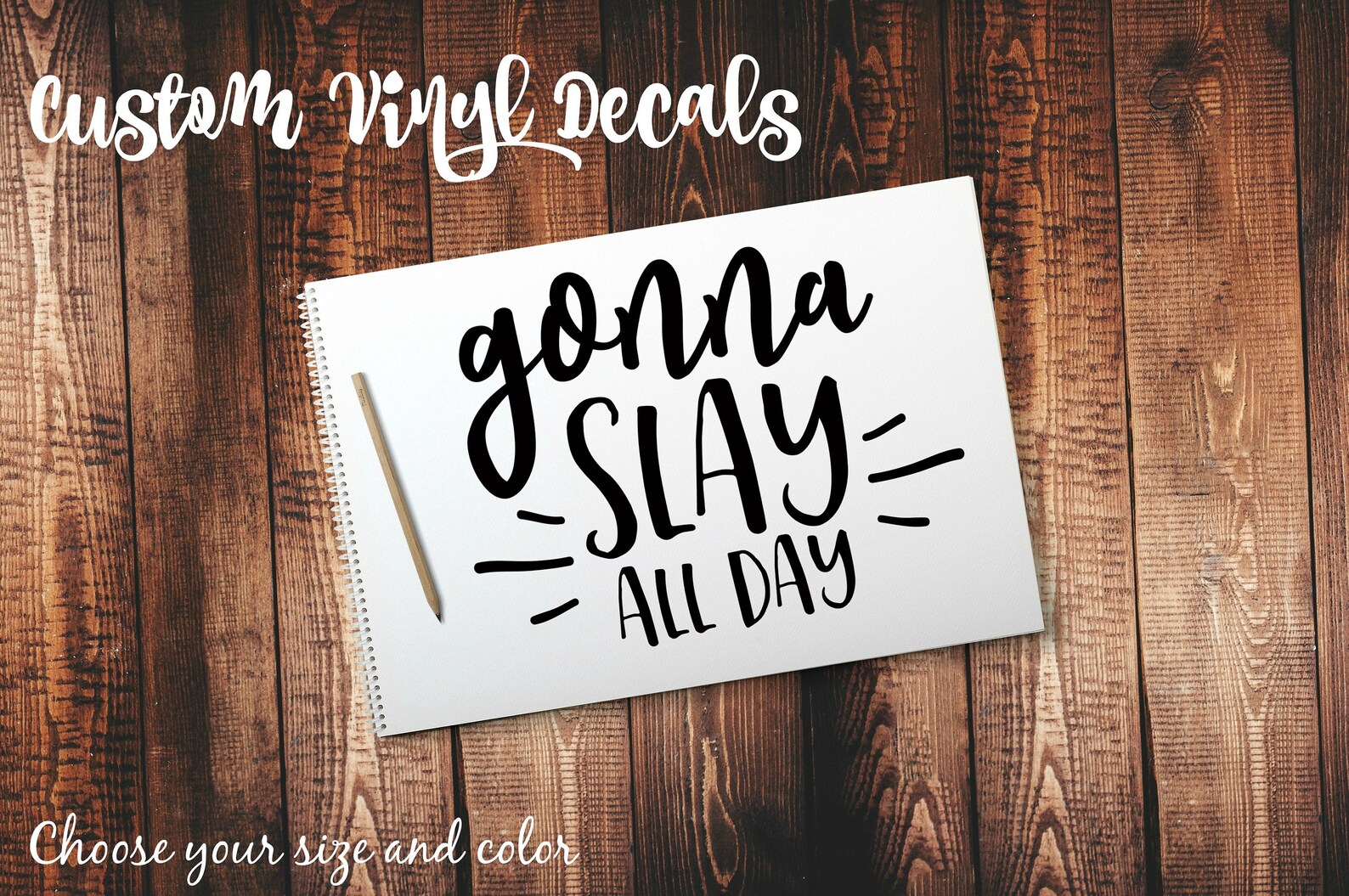 Gonna Slay All Day Custom Vinyl Decal Sticker Laptop Decal - Etsy