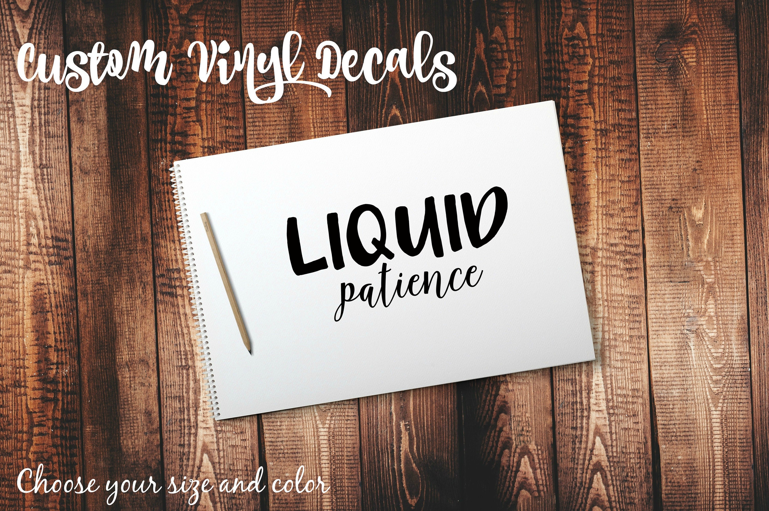 Liquid Patience Custom Vinyl Decal Sticker Laptop Decal | Etsy