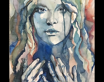 Female Drip Painting - Etsy