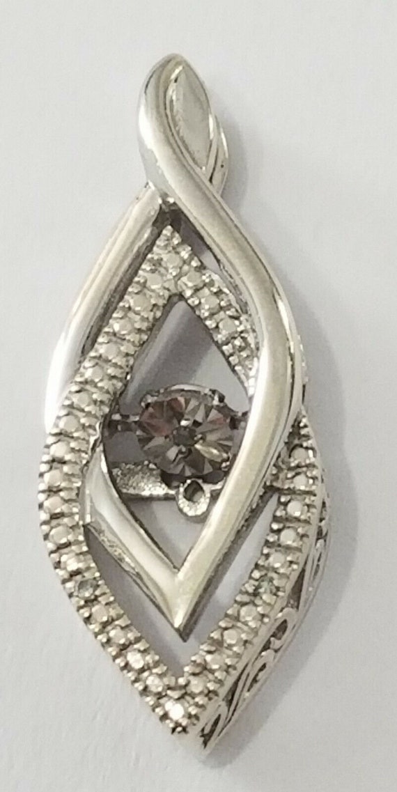 925 sterling silver dancing diamond pendant - Gem