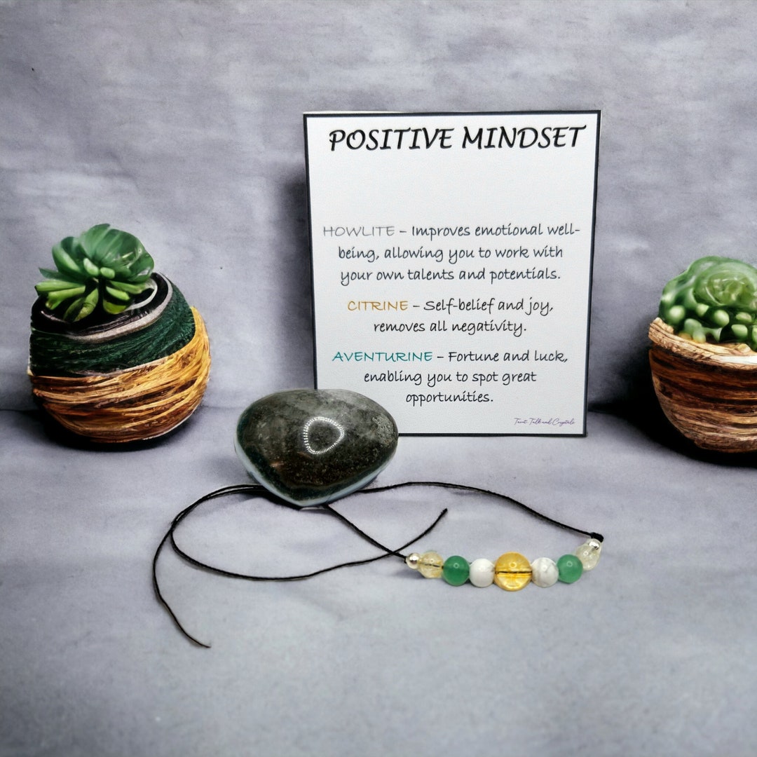 Positive Mindset Mental Health Crystal Wish Bracelet. Gemstone Gift ...