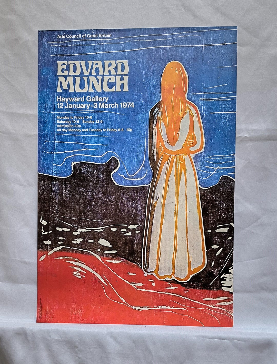 Original Edvard Munch Exhibition Poster, Art Council of Great Britain ...