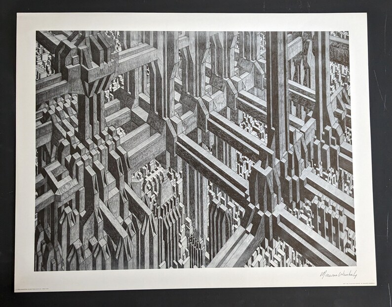 Architectural Art Print, Floating Edifice by Maurice Wimberly, American ...