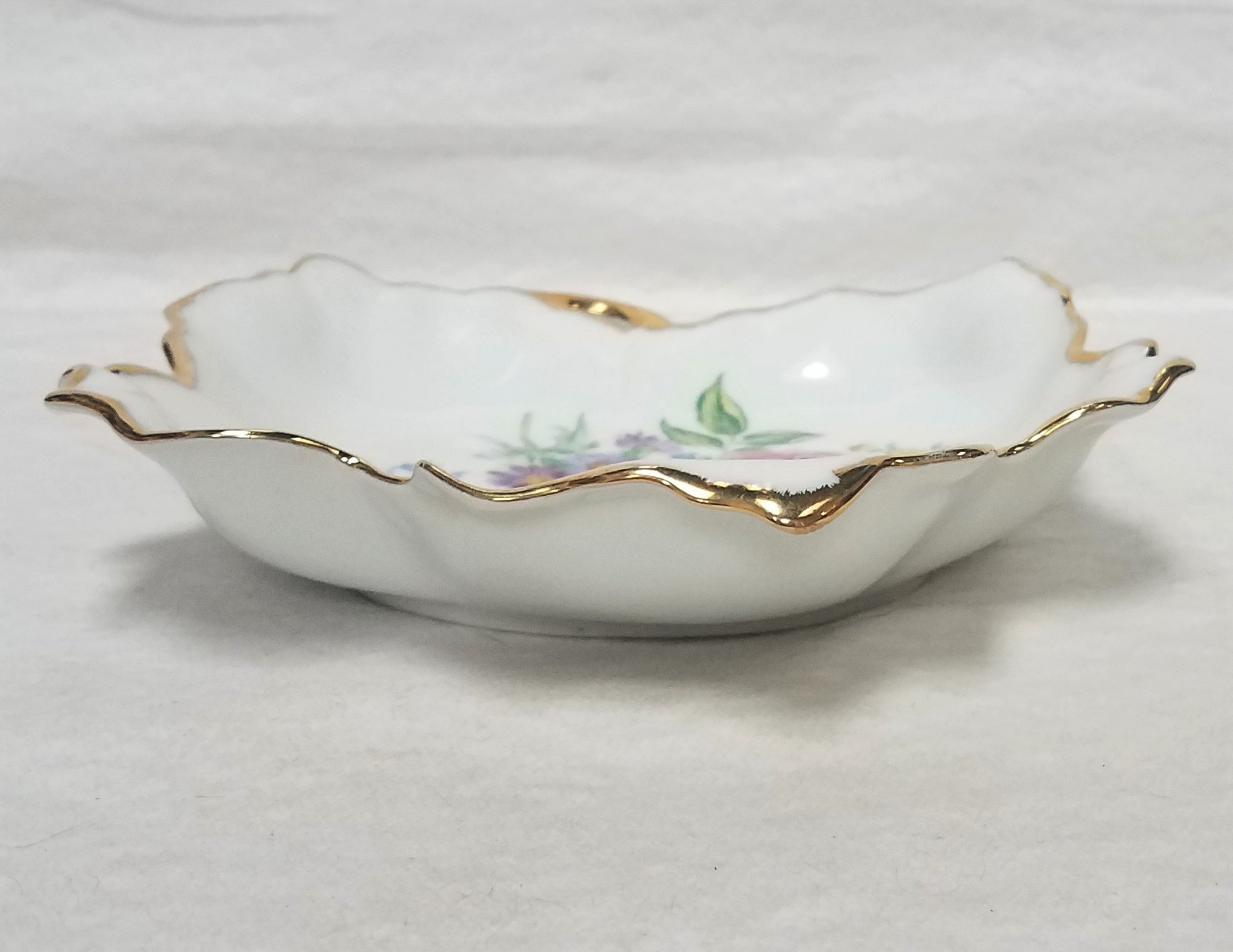 Vintage Limoges Floral Leaf-shaped Dish for Candy, Trinkets, Vanity ...