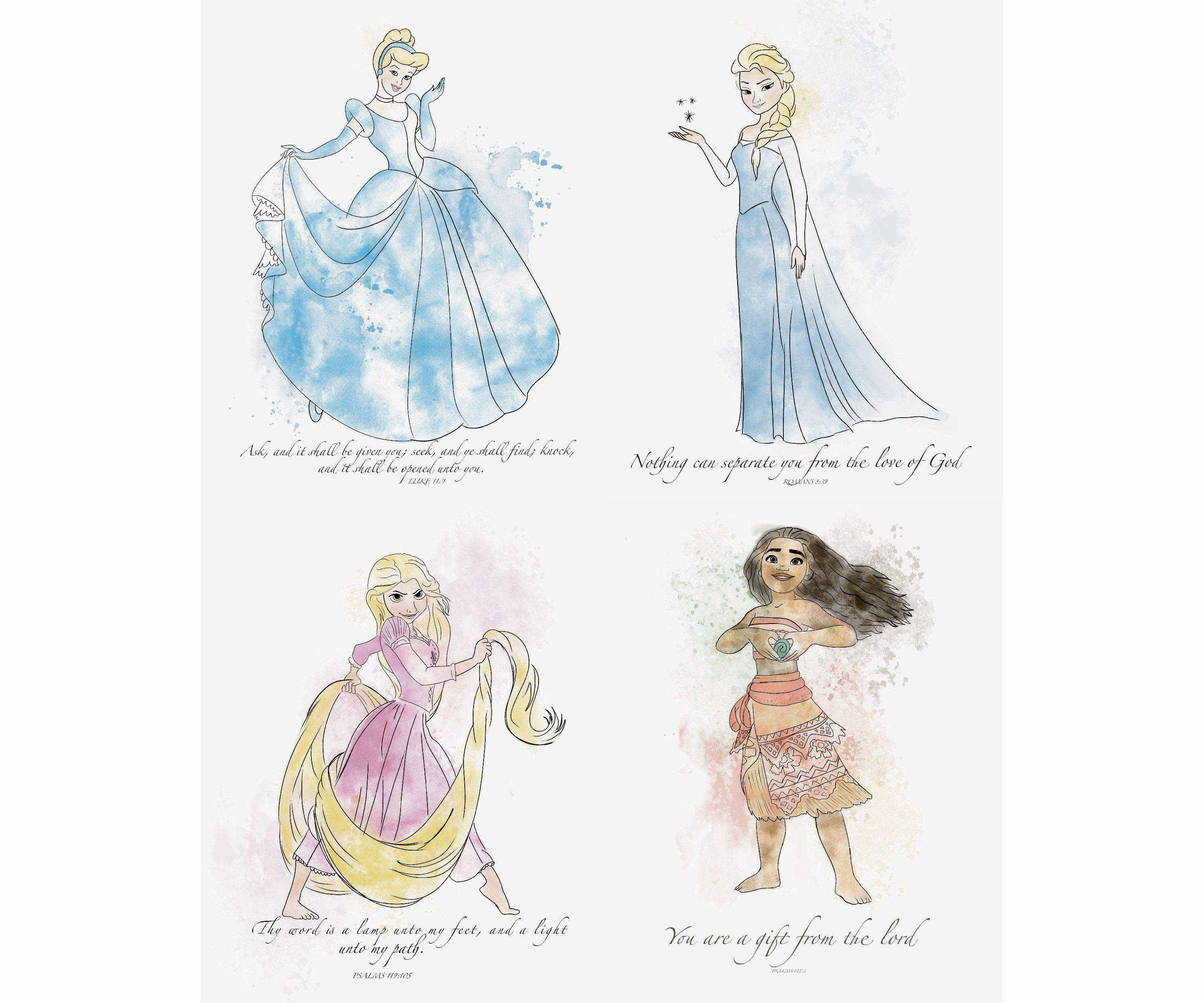 Princess Printable With Bible Verses/ DIGITAL DOWNLOAD / Nursery ...