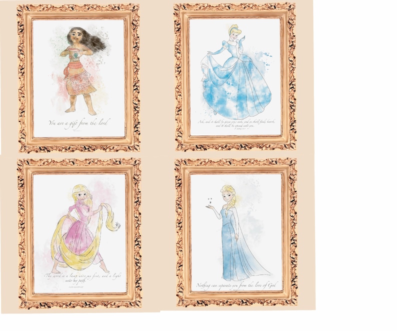 Princess Printable With Bible Verses/ DIGITAL DOWNLOAD / Nursery ...