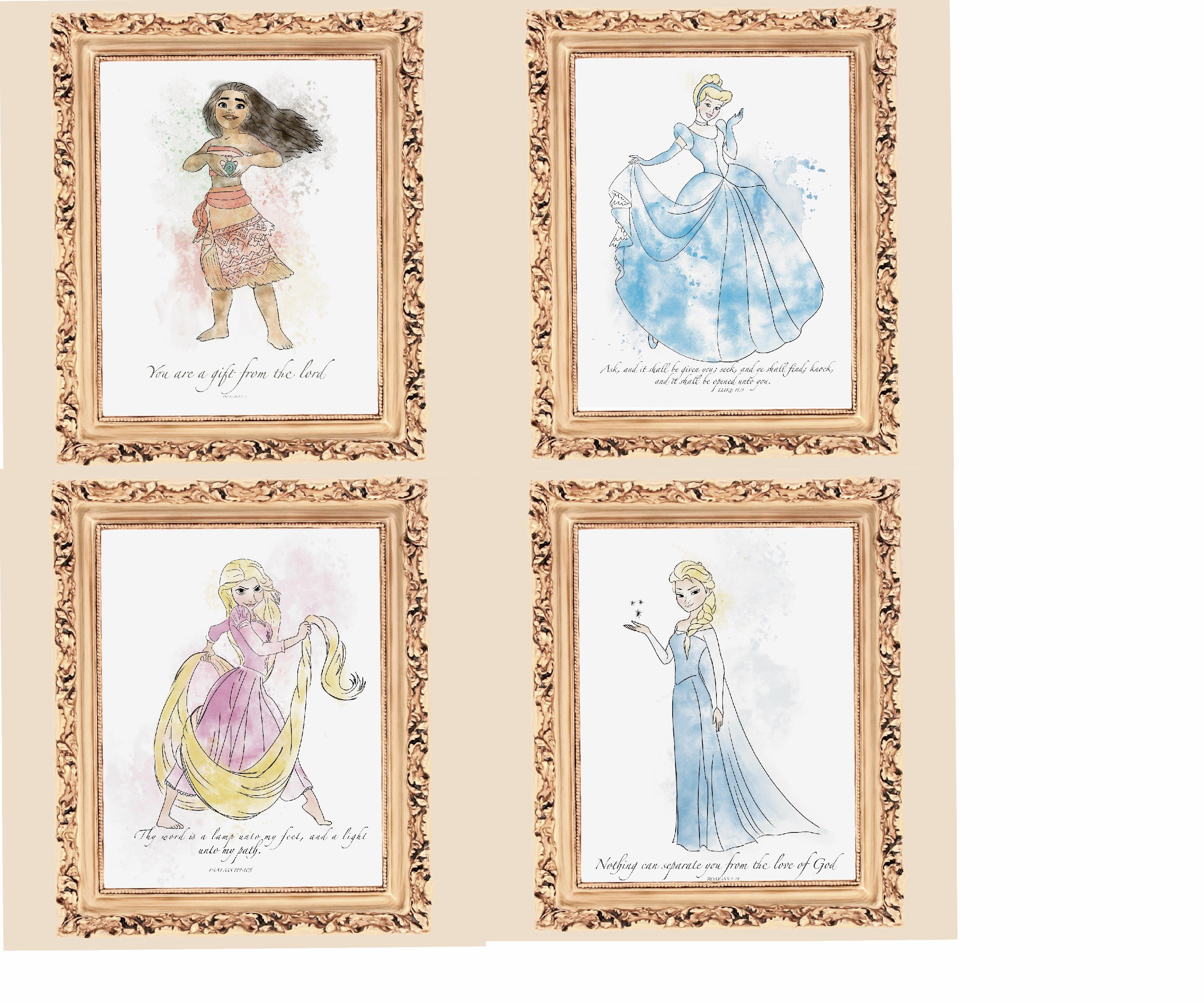 Princess Printable With Bible Verses/ DIGITAL DOWNLOAD / Nursery ...