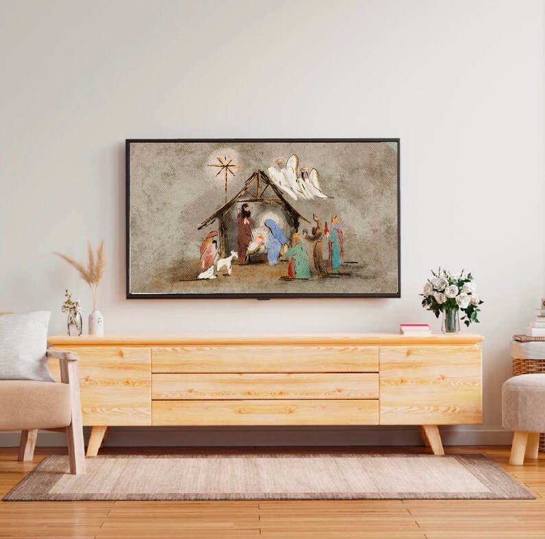 Nativity Scene Samsung Frame TV Art Instant Download - Etsy