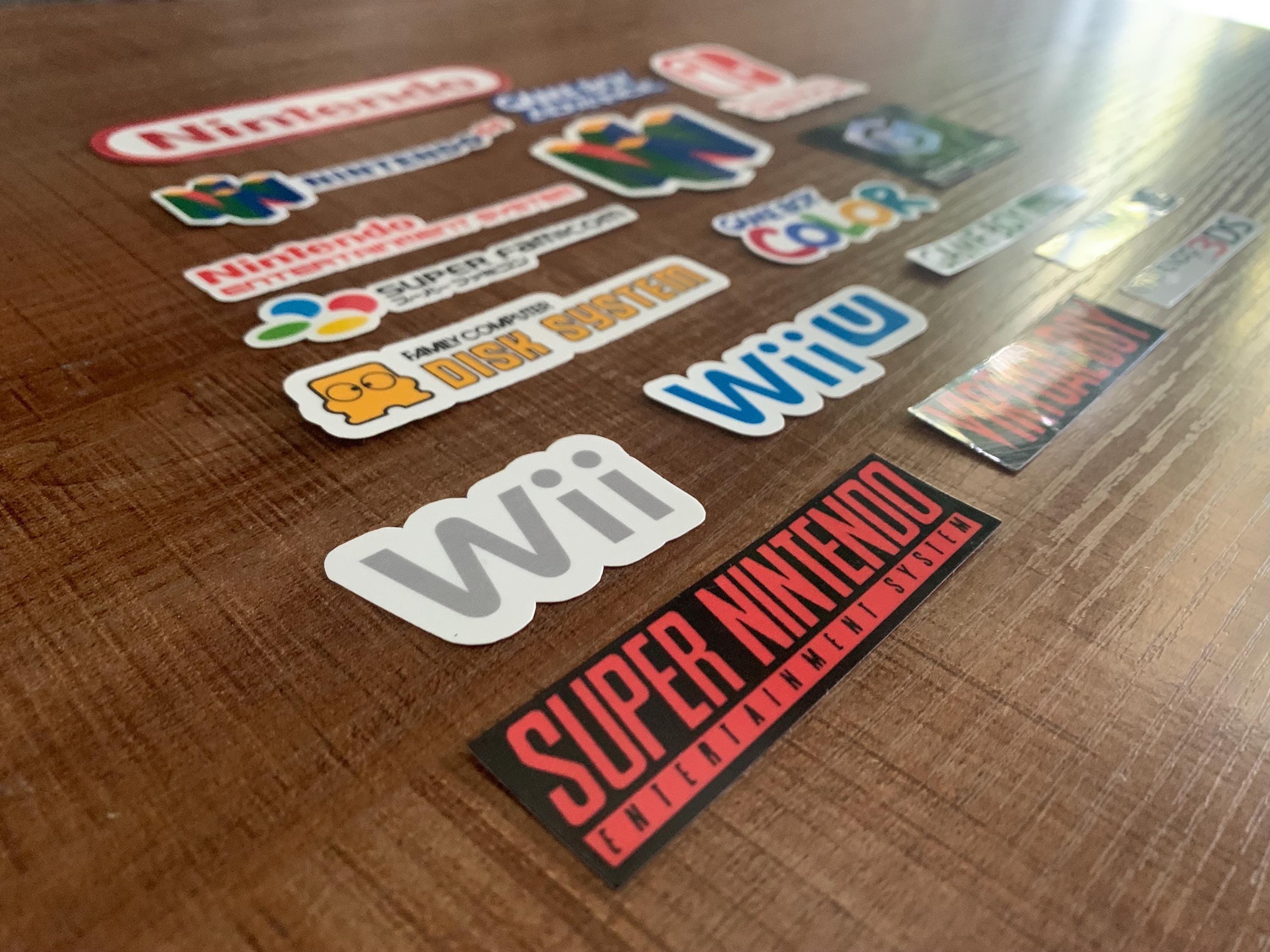 Nintendo Console Logo History Waterproof Stickers 17 Total! - Etsy