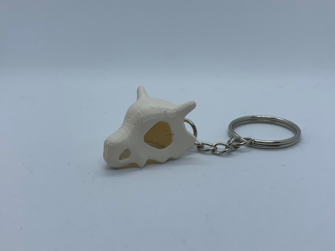 3D Printed Cubone Skull Keychain - Multiple Color Options - Etsy