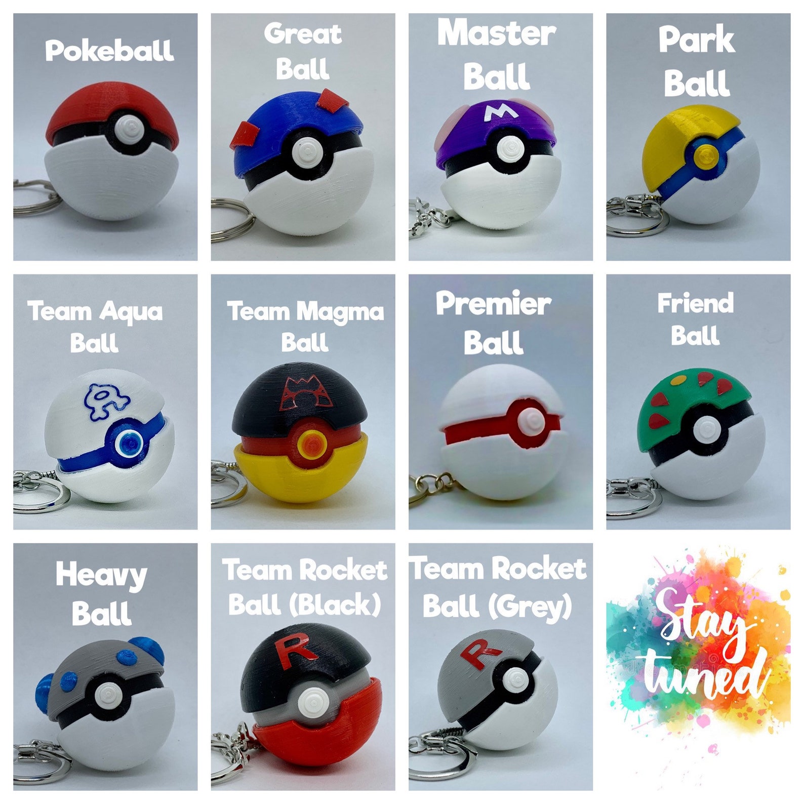 3D Printed Pokémon Pokeball’s, Choose Your Own! - Etsy