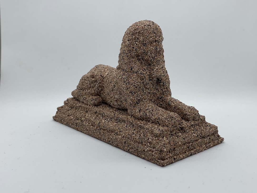 3D Printed Sphinx With Stone Texture Coating - Etsy