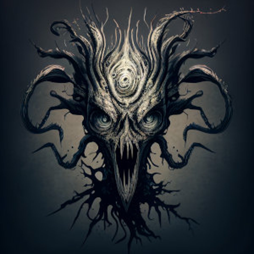 Scary Shadow Demon Monster Dark Digital Art in PNG File Format - Etsy