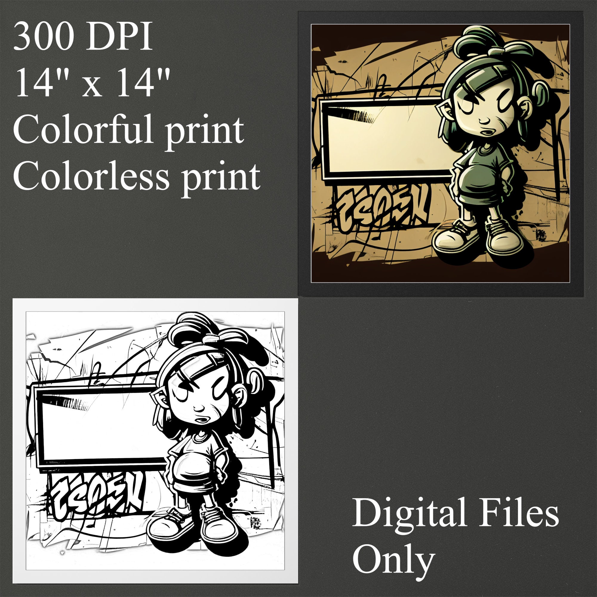 Street Style Name Tag Label Digital Art in PNG File Format for - Etsy