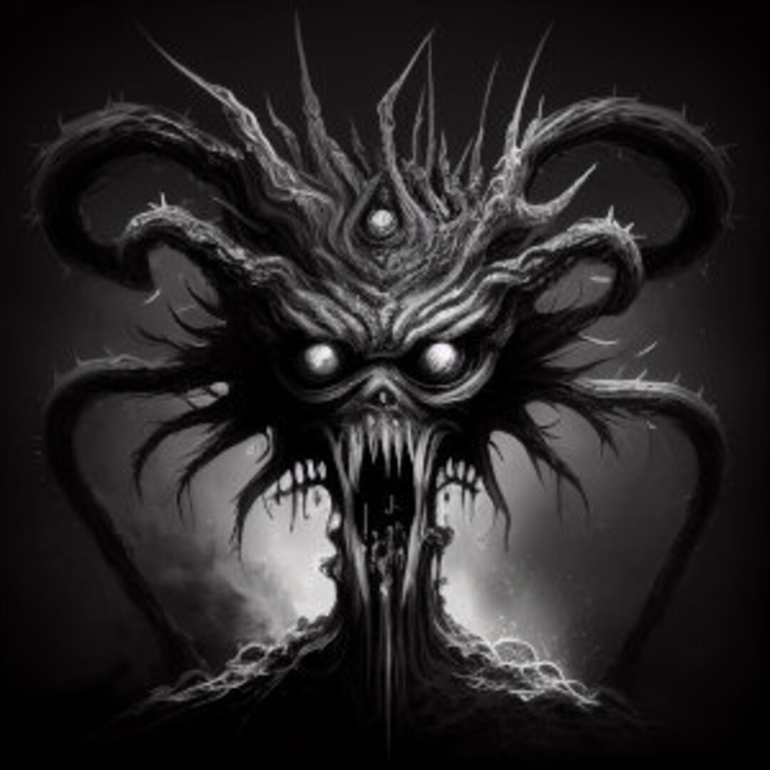 Scary Shadow Demon Monster Dark Digital Art in PNG File Format - Etsy