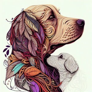 Colored Zen Tangle Love Animal Digital Art in PNG File Format - Etsy