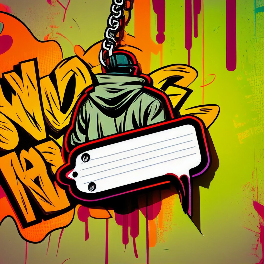 Street Style Name Tag Label Digital Art in PNG File Format for - Etsy