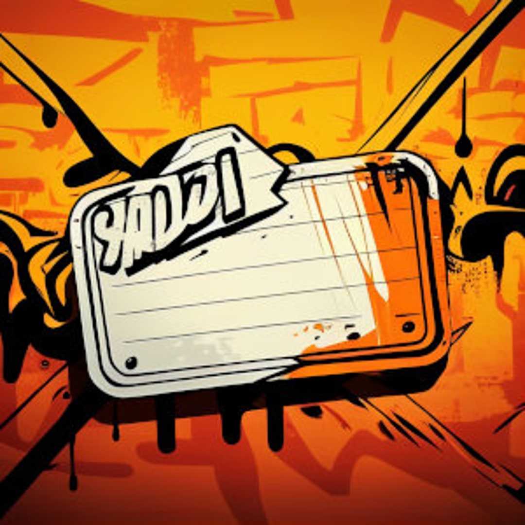 Street Style Name Tag Label Digital Art in PNG File Format for - Etsy