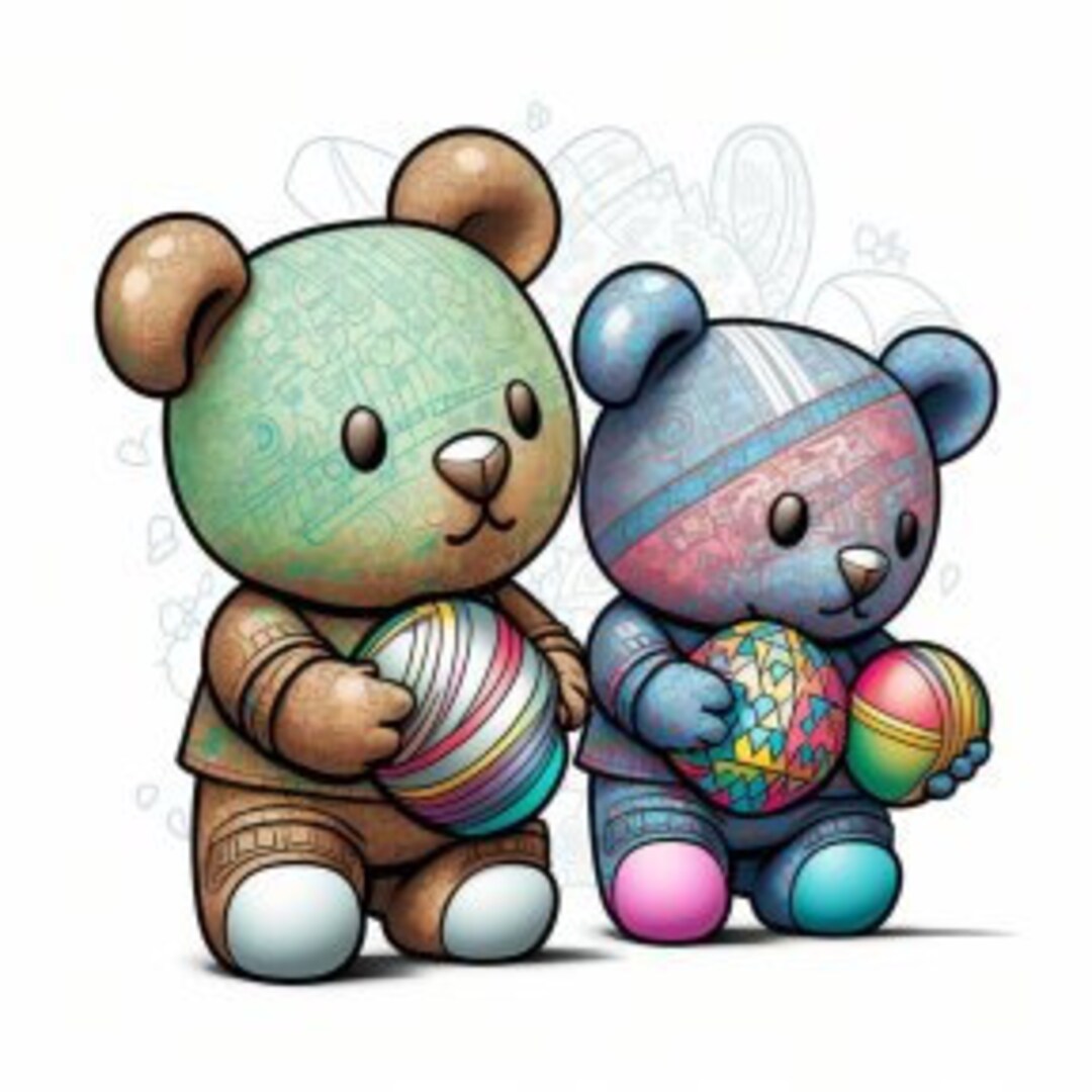 Zen Doodle Teddy Bear Digital Art in PNG File Format for - Etsy