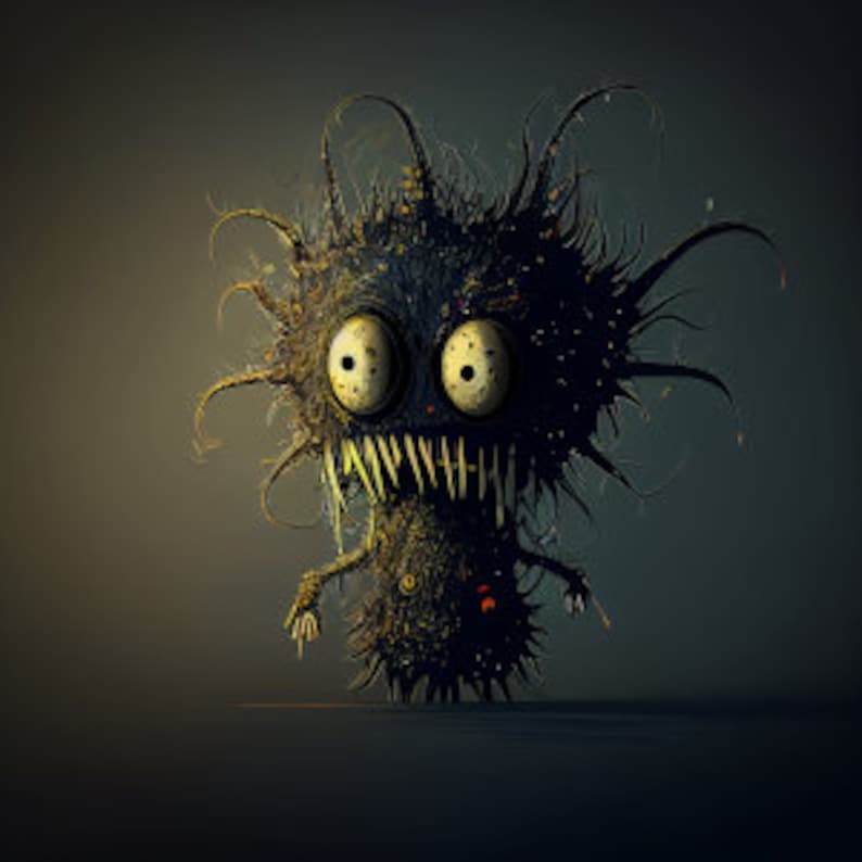 Scary Shadow Demon Monster Dark Digital Art in PNG File Format - Etsy