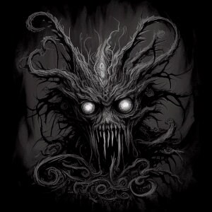 Scary Shadow Demon Monster Dark Digital Art in PNG File Format - Etsy