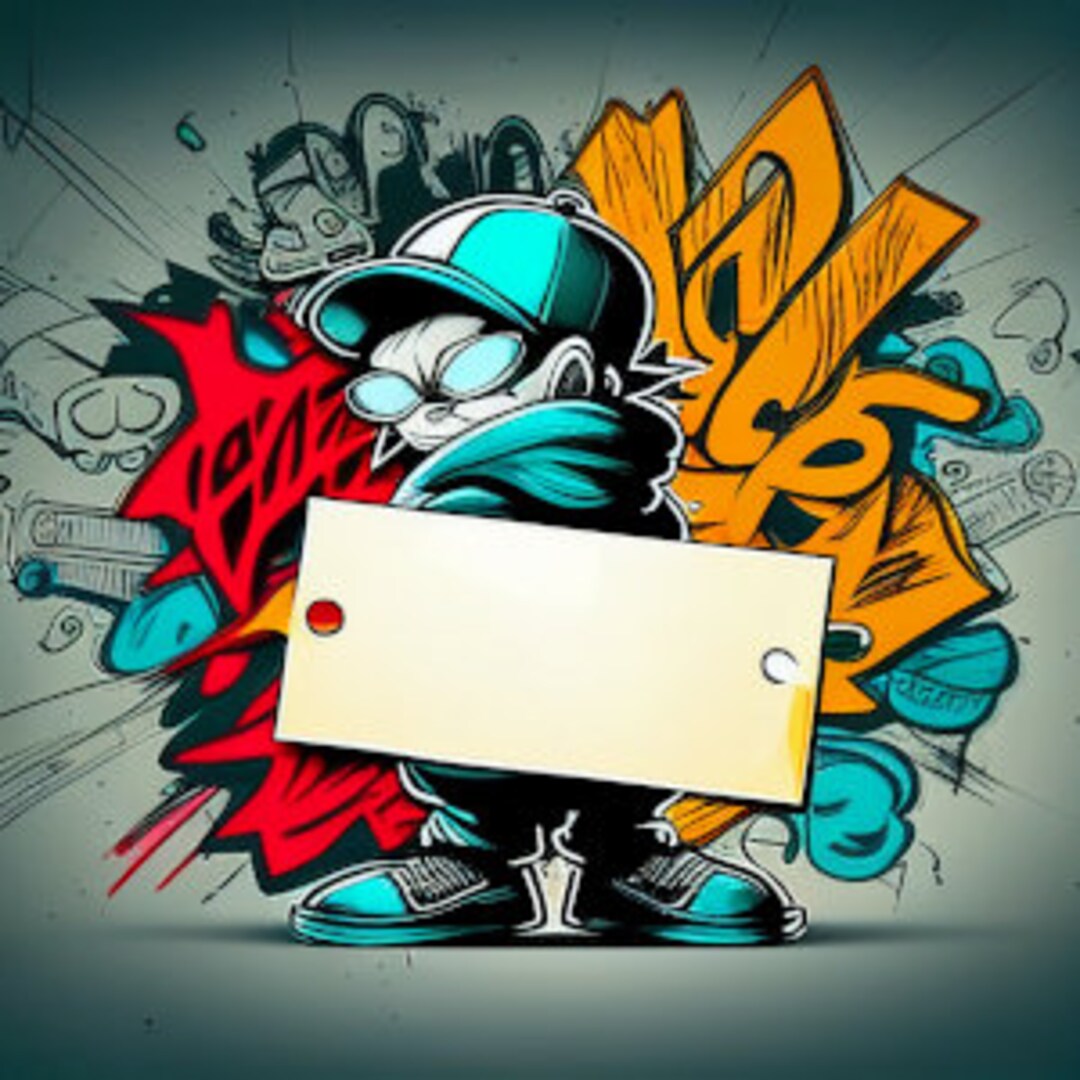 Street Style Name Tag Label Digital Art in PNG File Format for - Etsy