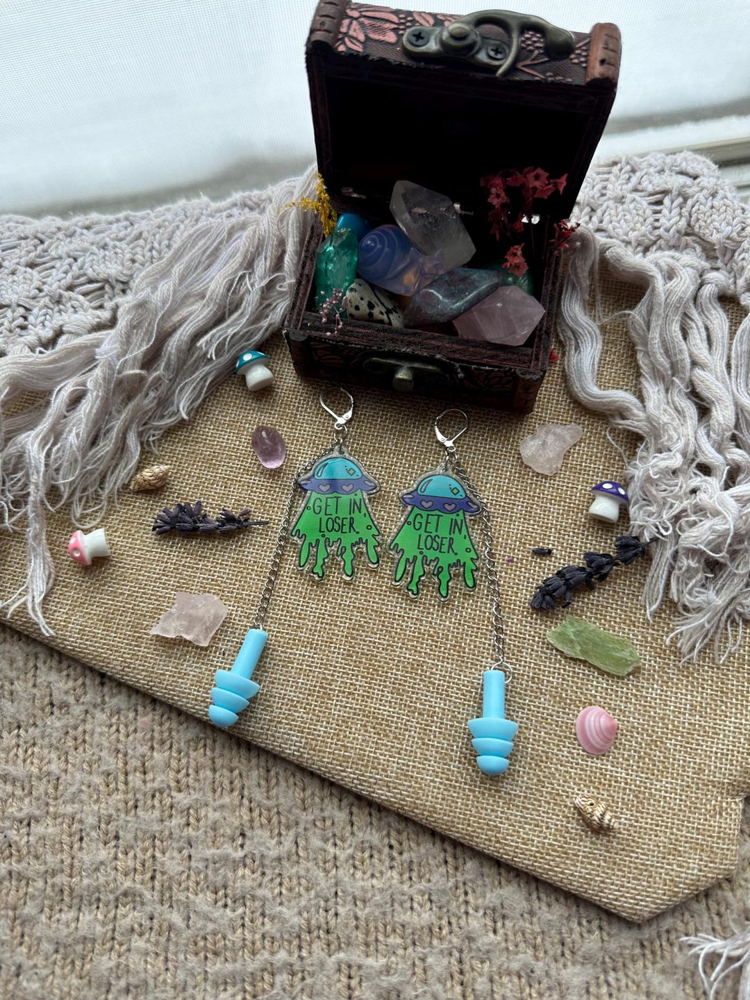 Alien Spaceship Ear Plug Earrings - Etsy