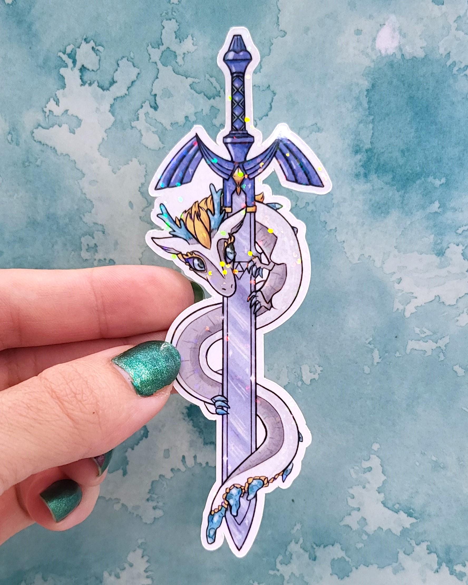 Light Dragon Master Sword | Vinyl Water Resistant Die-cut Glitter ...