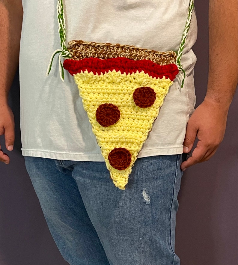Pizza Slice Crochet Bag Accessory - Etsy