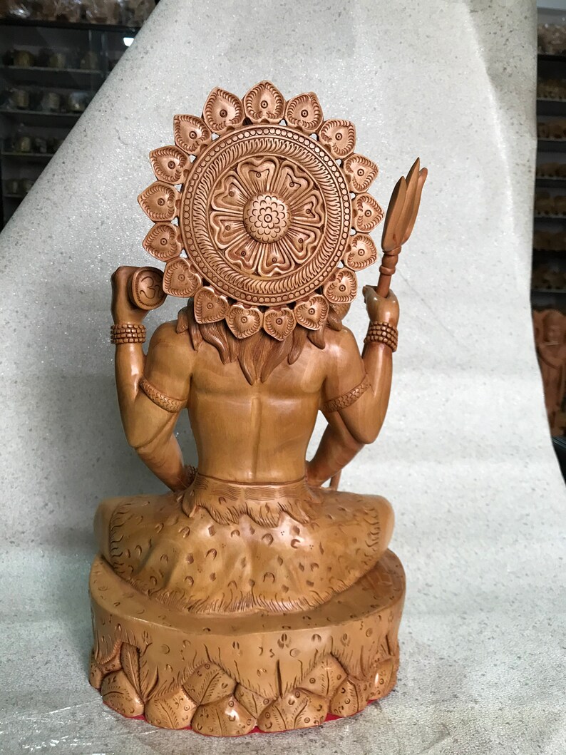 Shiva Statue Wood Handmade Wood Carving Work - Etsy