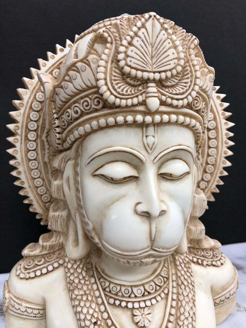 Hanuman Statue Lord Hanuman Statue Hanuman Bust Religious | Etsy