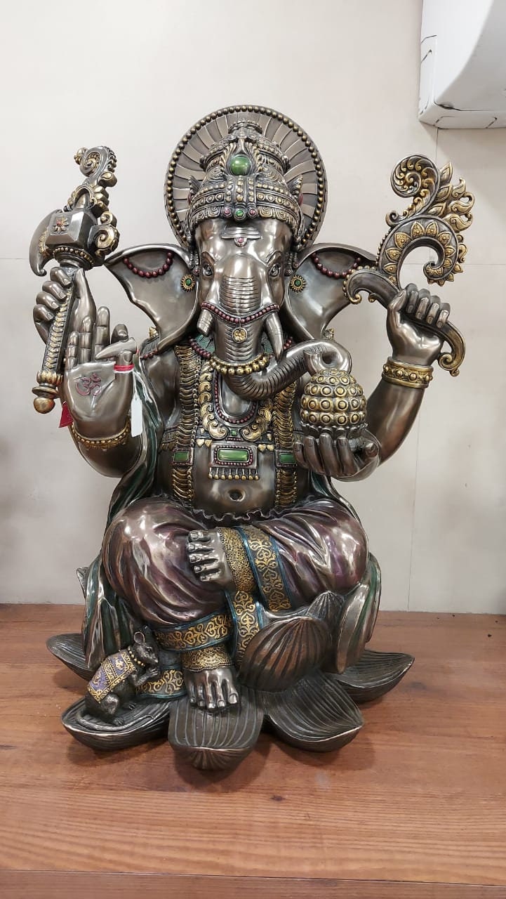 Ganesha Statue Ganesh Statue 24 Big Size Bonded Bronze - Etsy