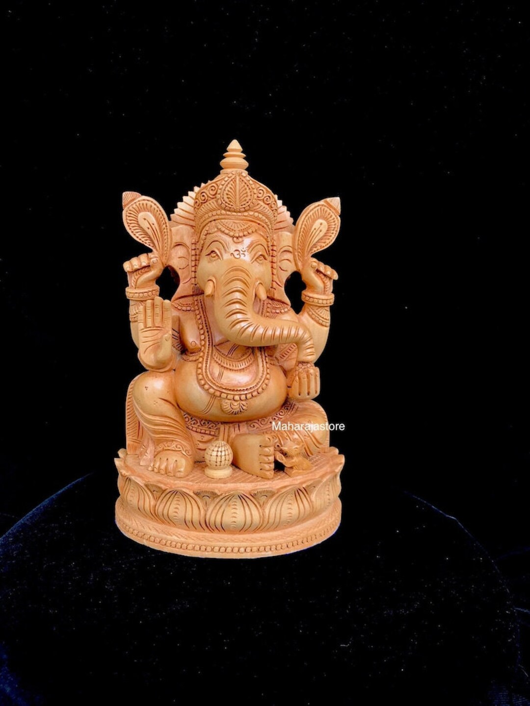 Ganesh God Statue Wood - Etsy